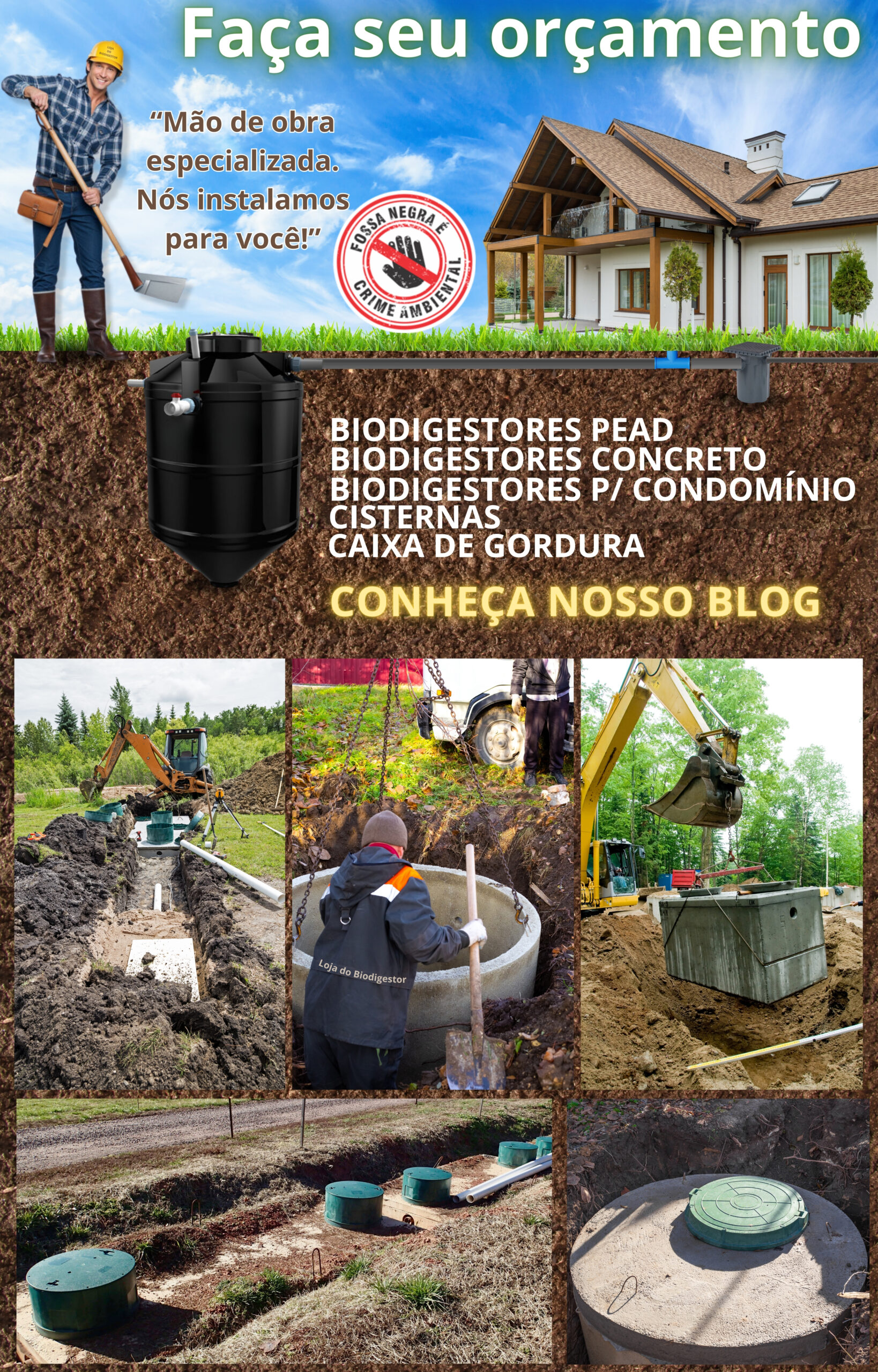 Instalação de Fossa séptica, biodigestor em Sorocaba e Região - Loja do ...